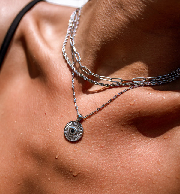 Heartbreaker Necklace 17", Sliver - Waterproof & Sweat Proof Jewelry ...