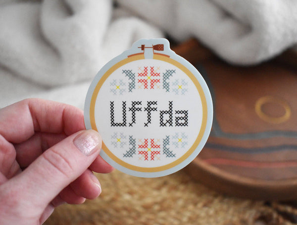 Uffda Embroidery Sticker - MECO7